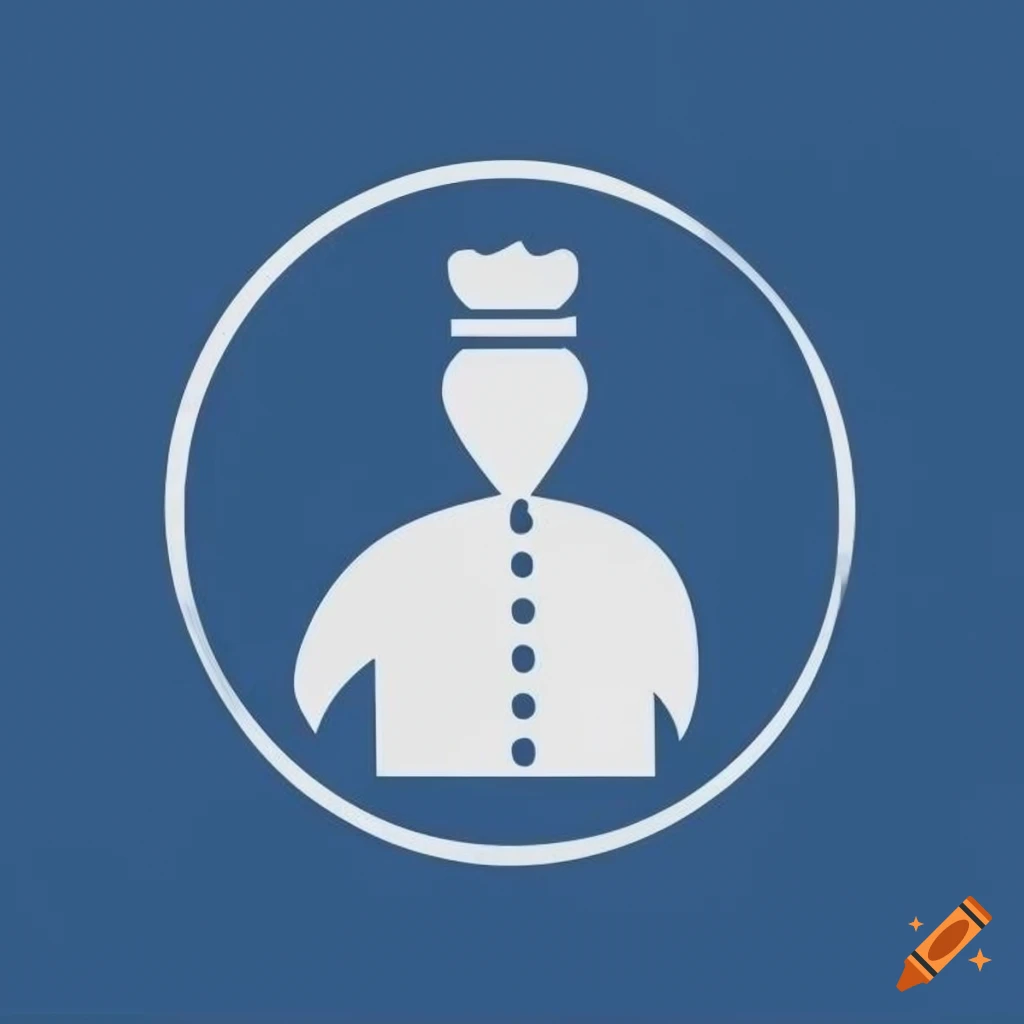 Restaurant server logo with a blue towel on Craiyon