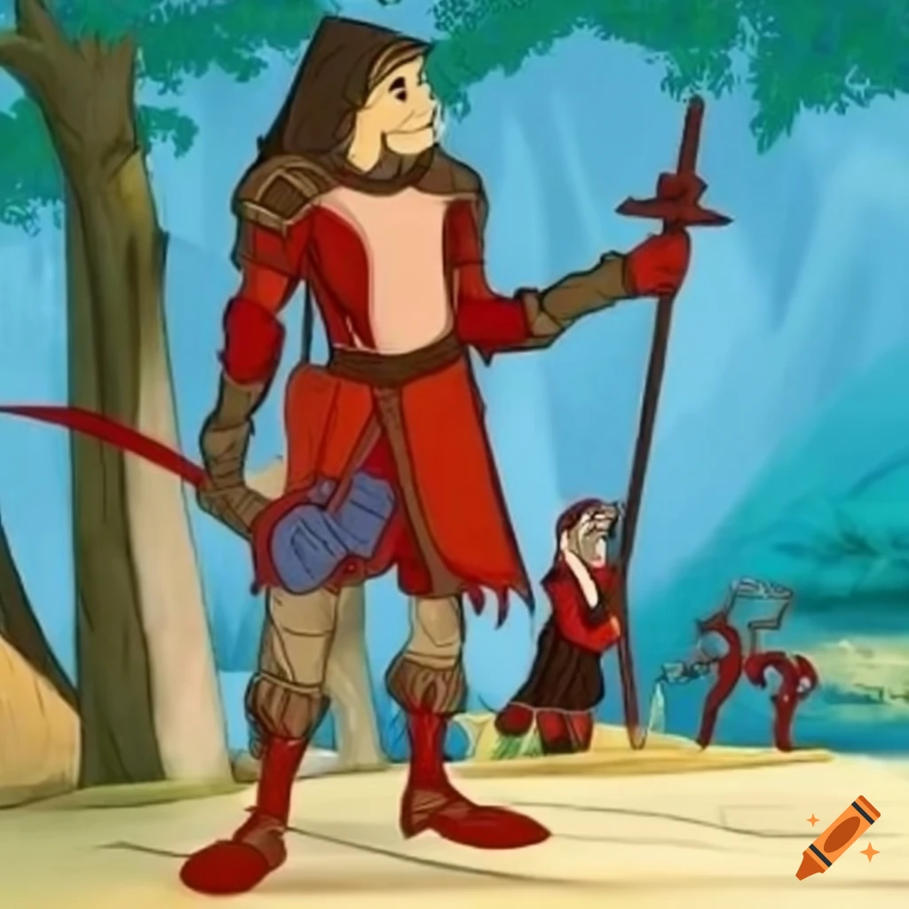 2d disney-style medieval fantasy character on Craiyon