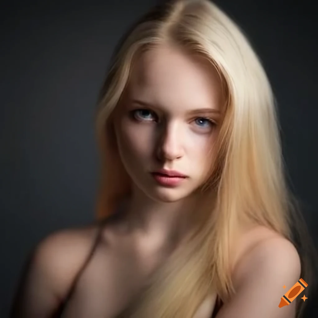 Portrait Of A Blonde Girl On Craiyon