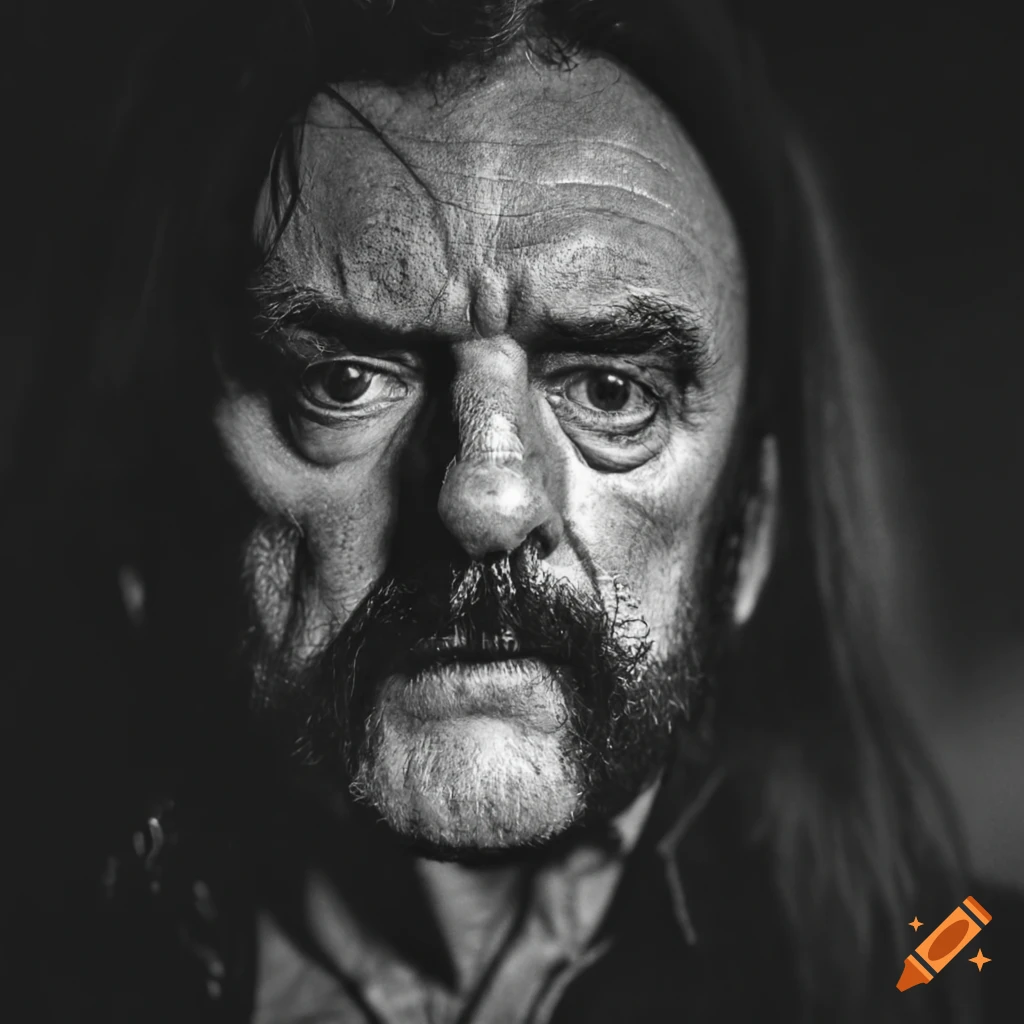 Close-up portrait of musician lemmy kilmister