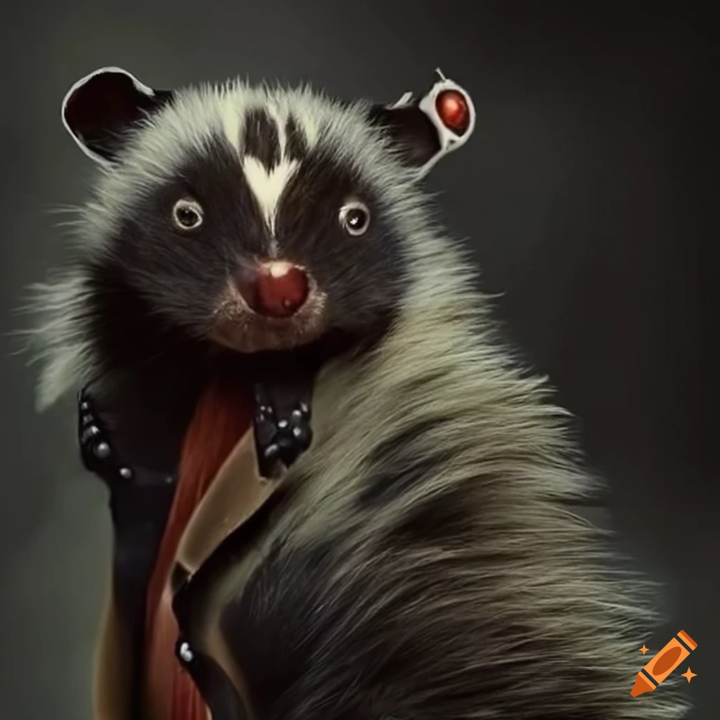 Stylish post-apocalyptic skunk