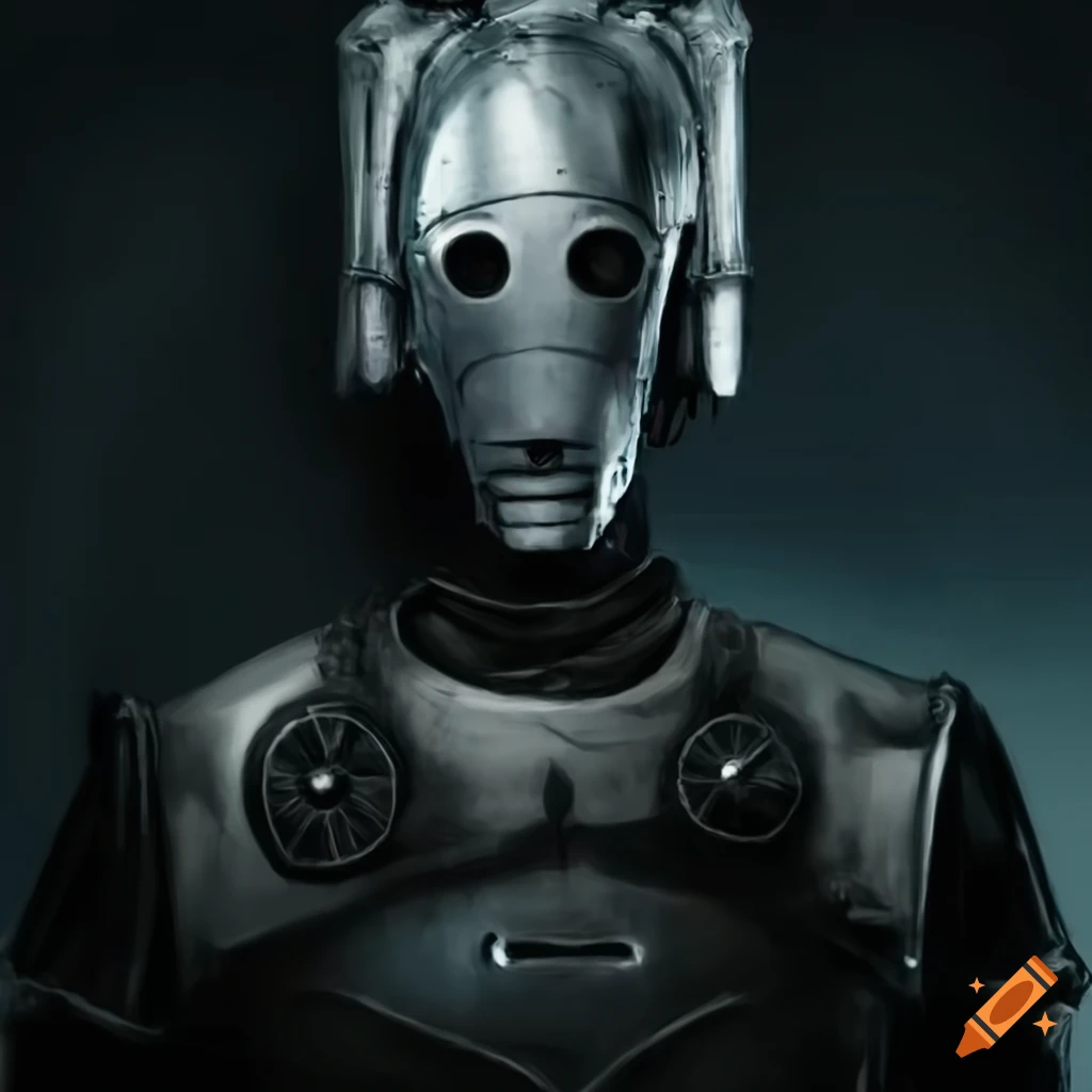 Portrait of nerine storm thompson as a cyberman on Craiyon
