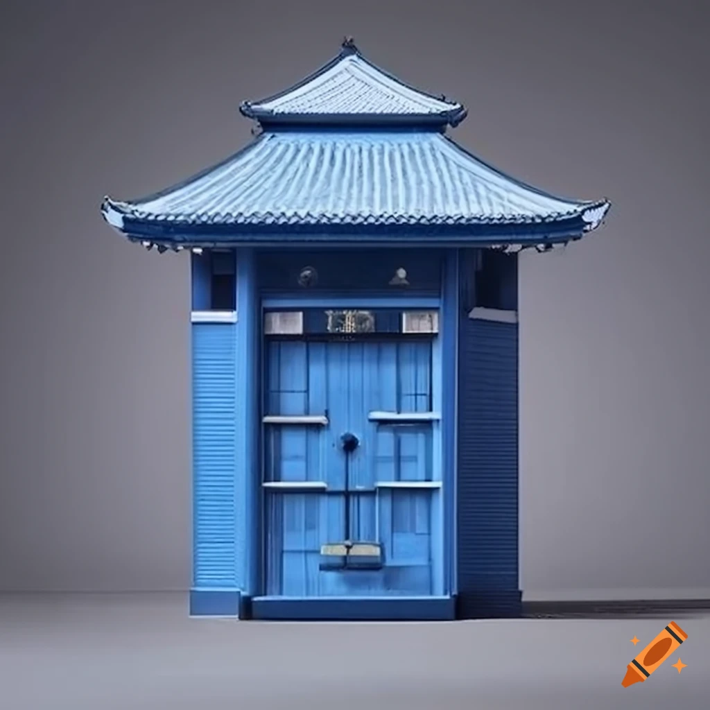 Artistic representation of a blue police box transformed into a ...