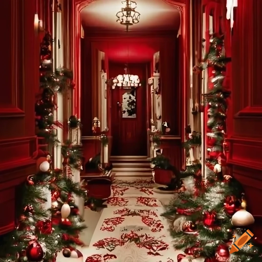 Festive christmas decorations for hallway, room, and sala on Craiyon