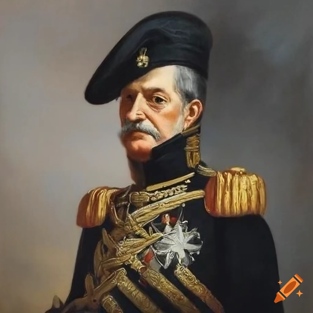 Portrait of a spanish general in uniform on Craiyon