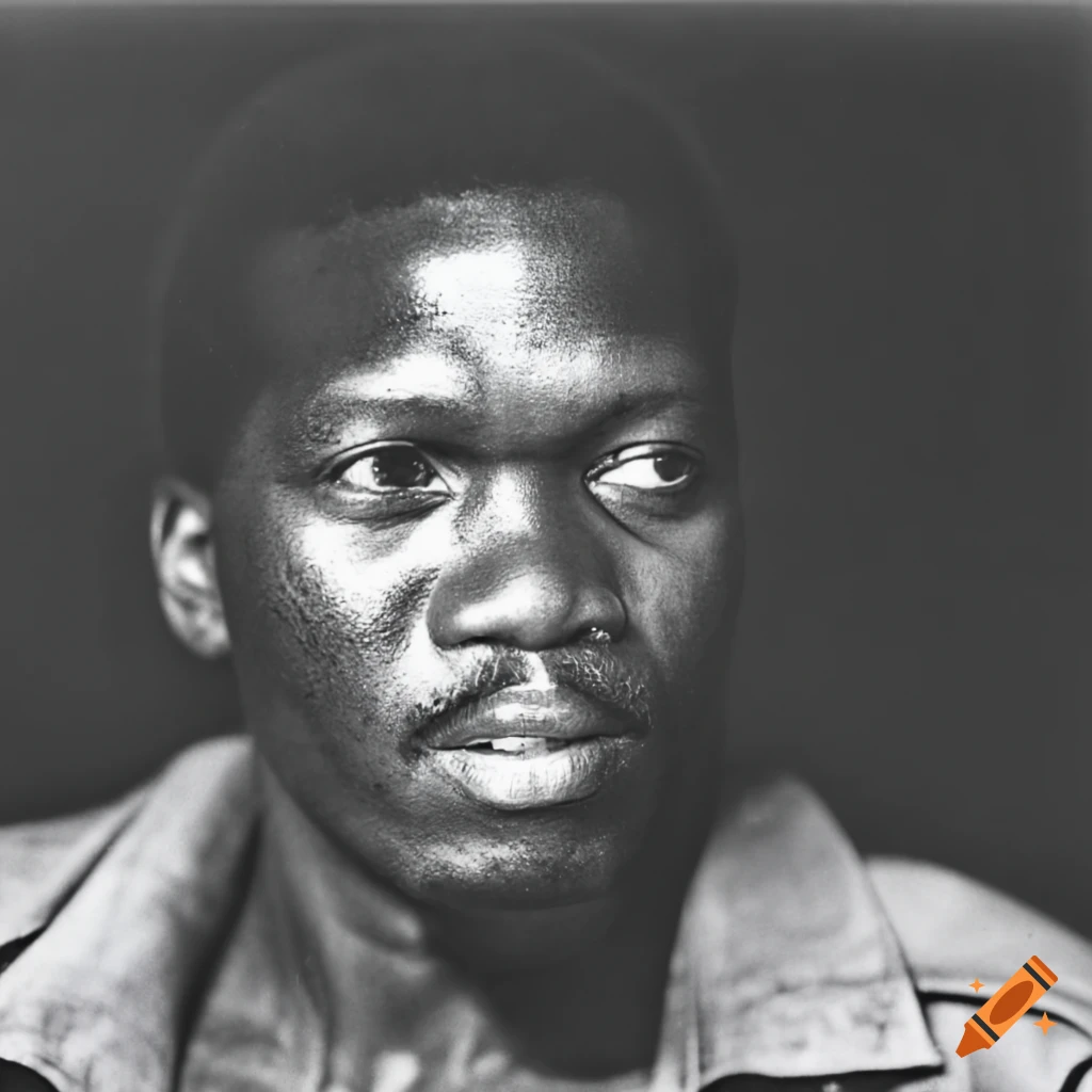 Portrait of Steve Biko in 1977 on Craiyon