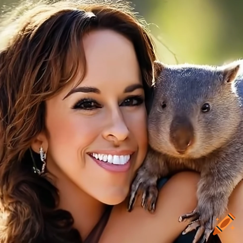 Lacey chabert with her pet wombat