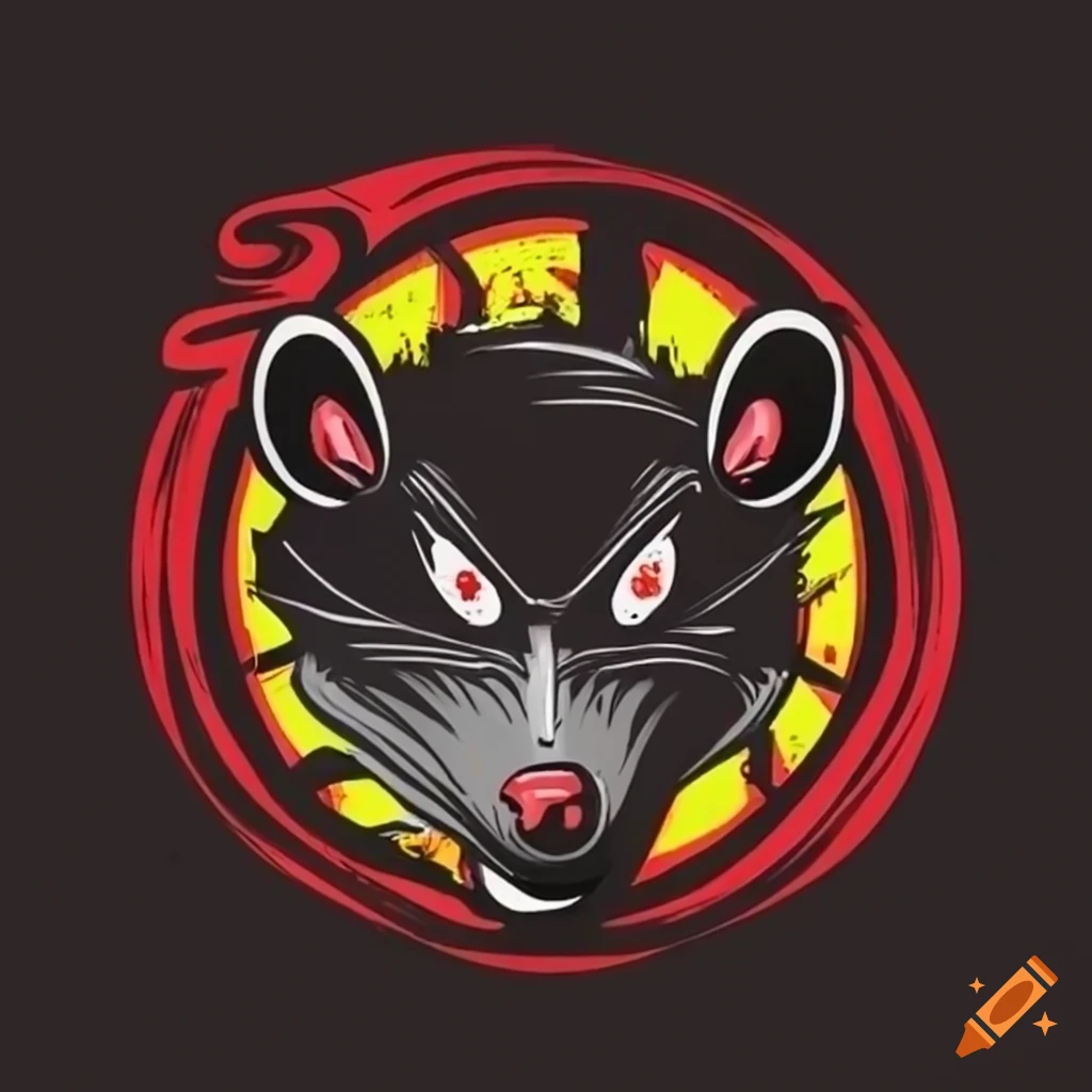 Rat logo representing courage and determination of firefighters on Craiyon