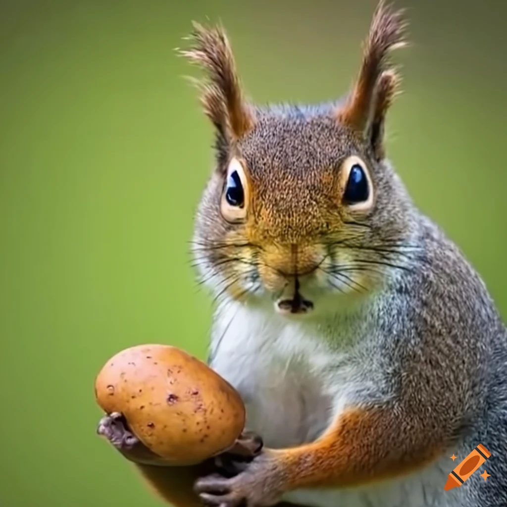 Inventive squirrel in postman outfit with mailbag on Craiyon