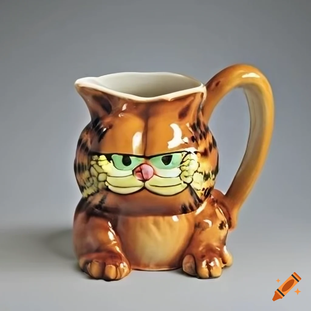 Antique garfield cat pitcher