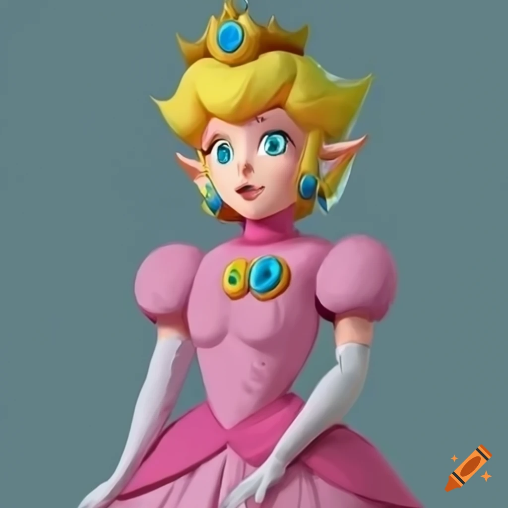 Princess Peach And Link Swap Outfits Artwork