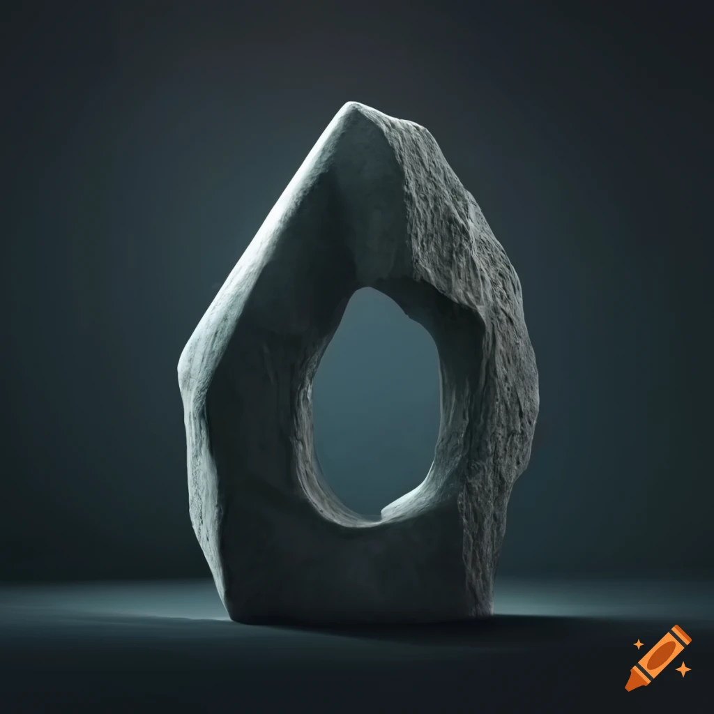 Carved rock symbol monolith