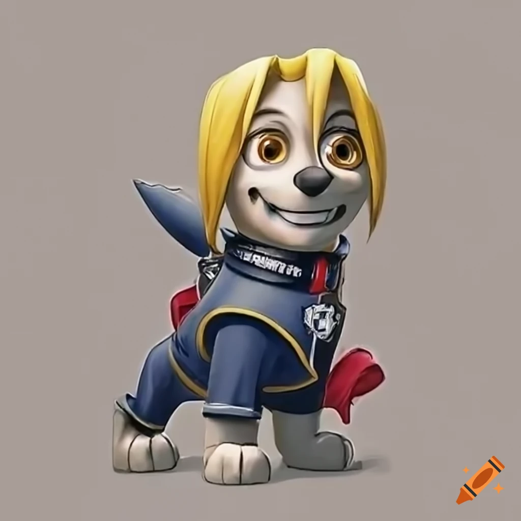 Characters From Paw Patrol Dressed As Edward Elric From Fullmetal Alchemist