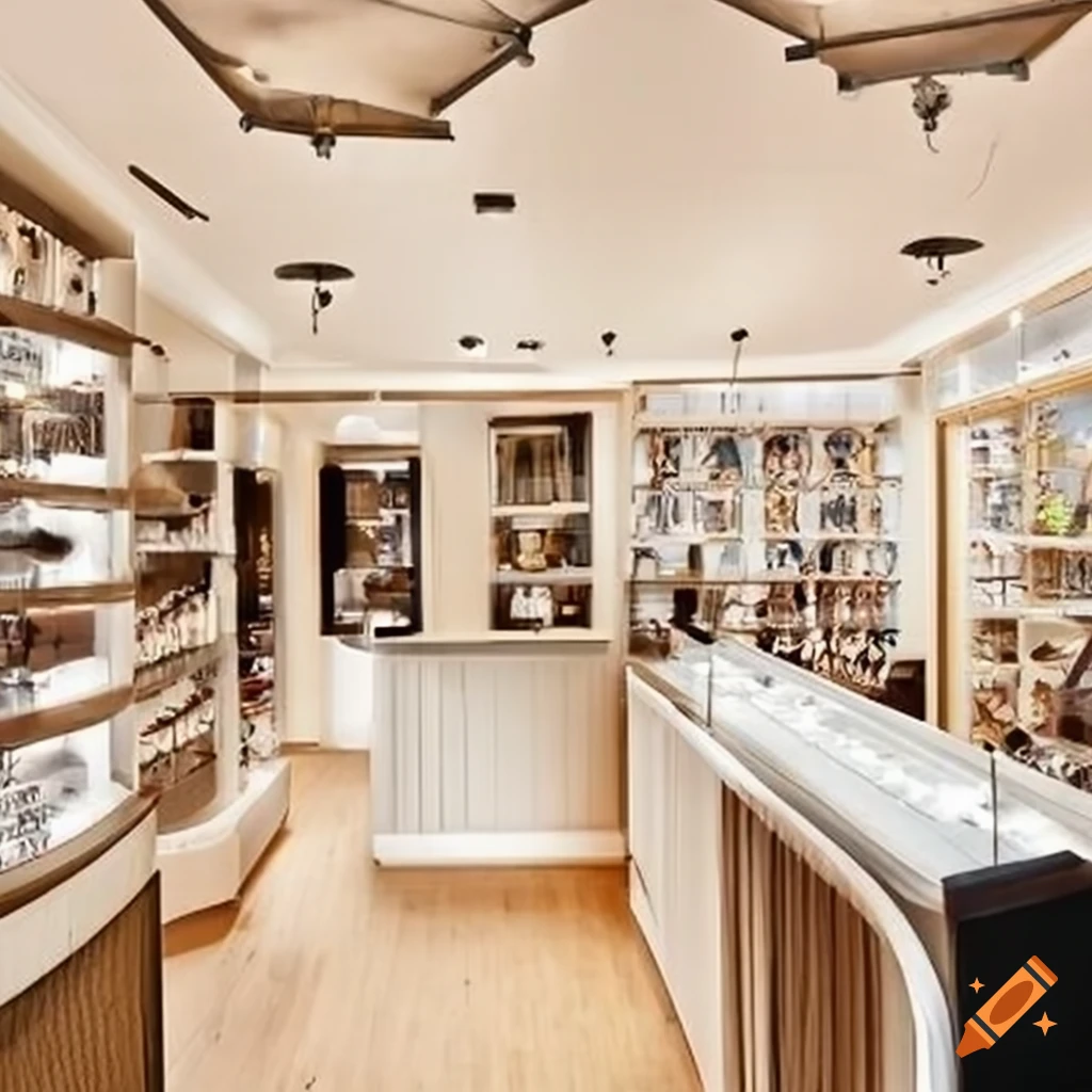 Floor plan of a jewelry shop on Craiyon