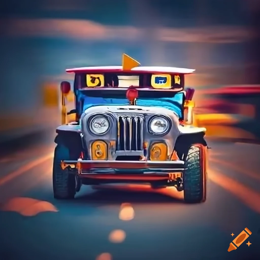 Close-up of a jeepney driver holding a sign