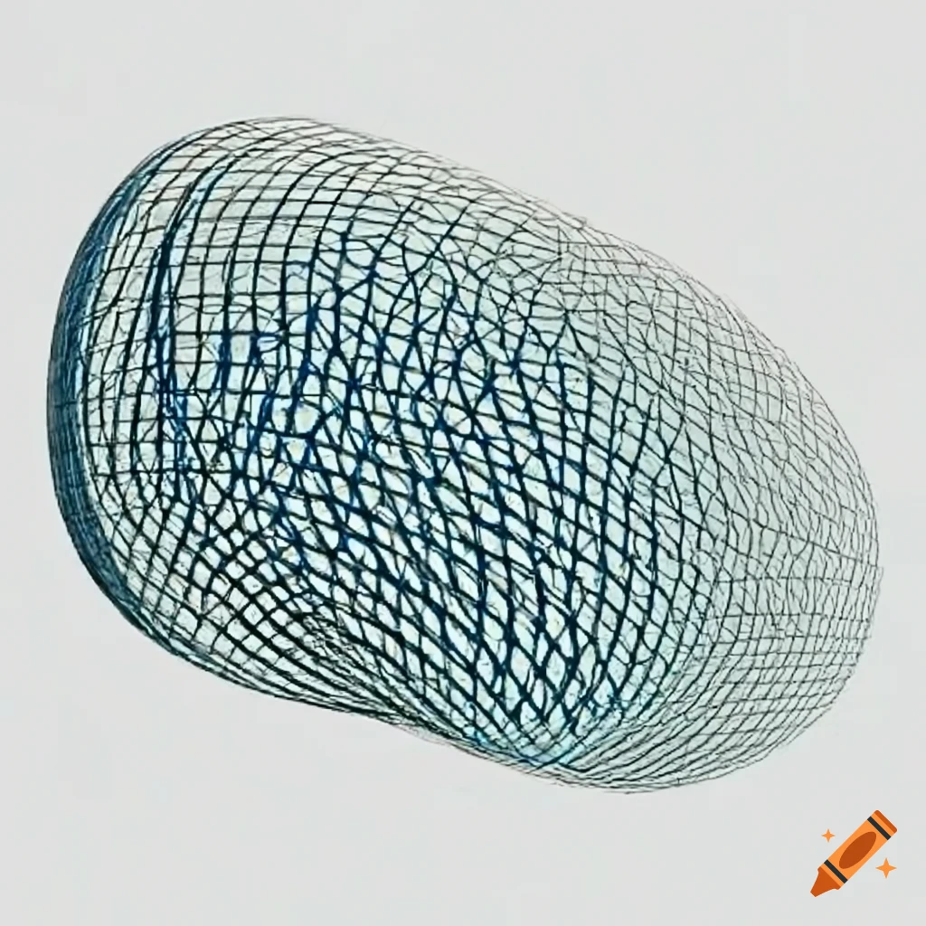 Visualization of stress and strain in a mesh model on Craiyon