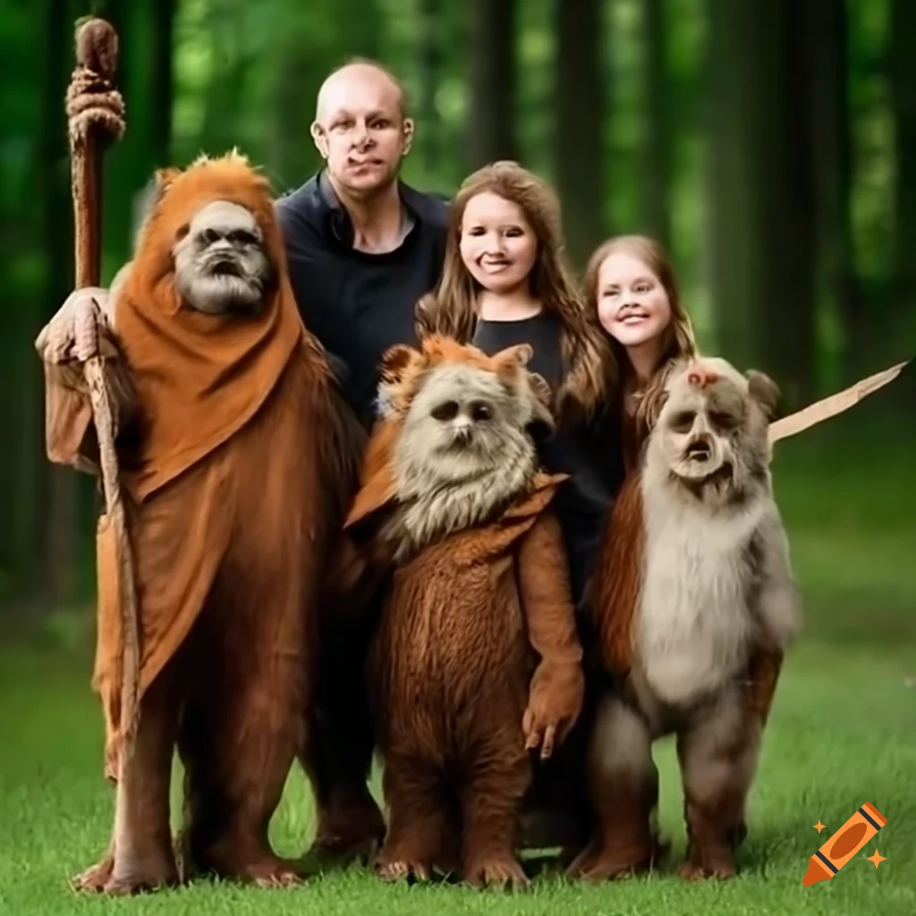 Ewok family portrait on Craiyon
