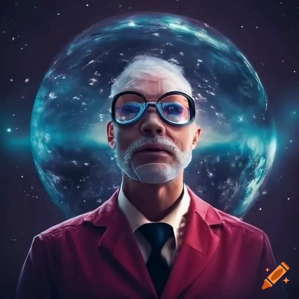 Portrait of a male scientist on Craiyon