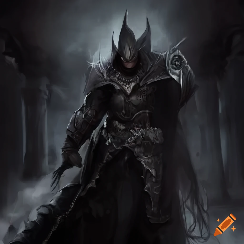 Dark fantasy knight on Craiyon