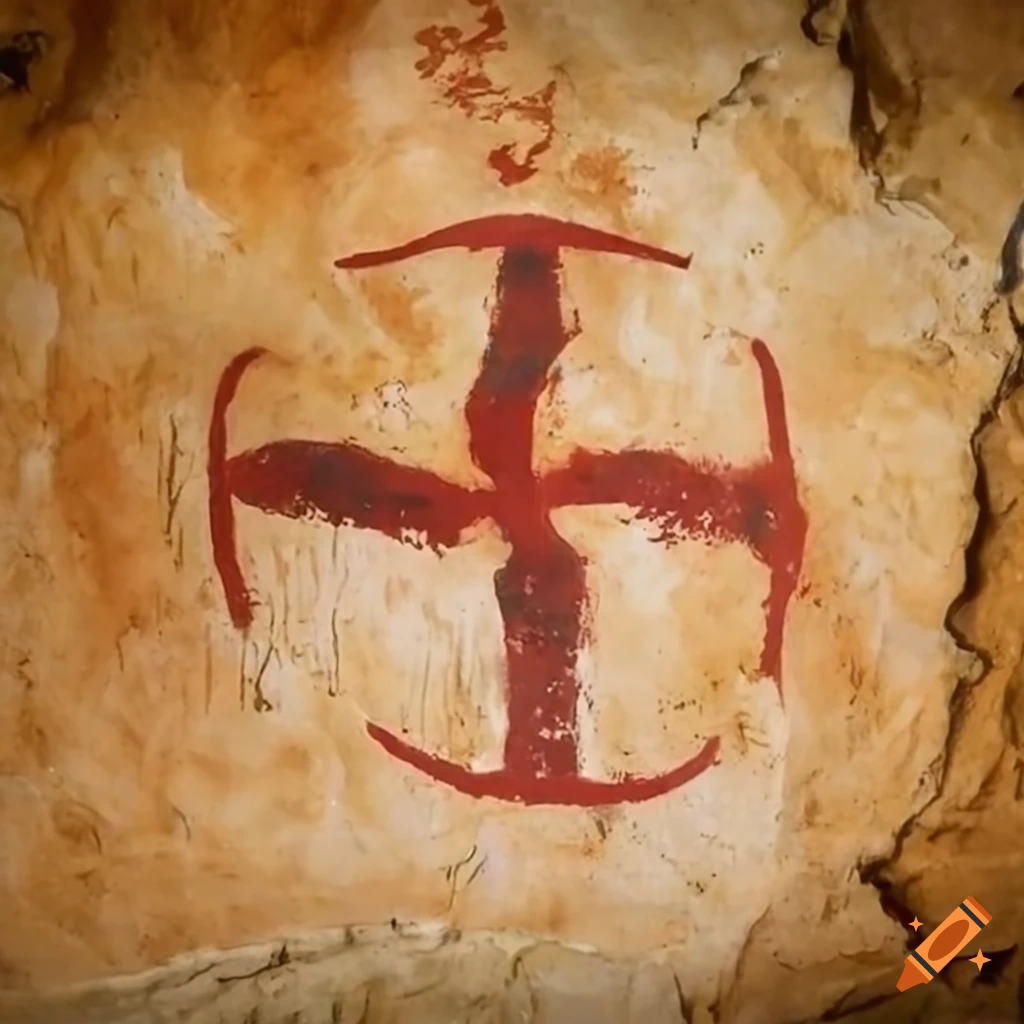 Cave painting depicting ancient symbol