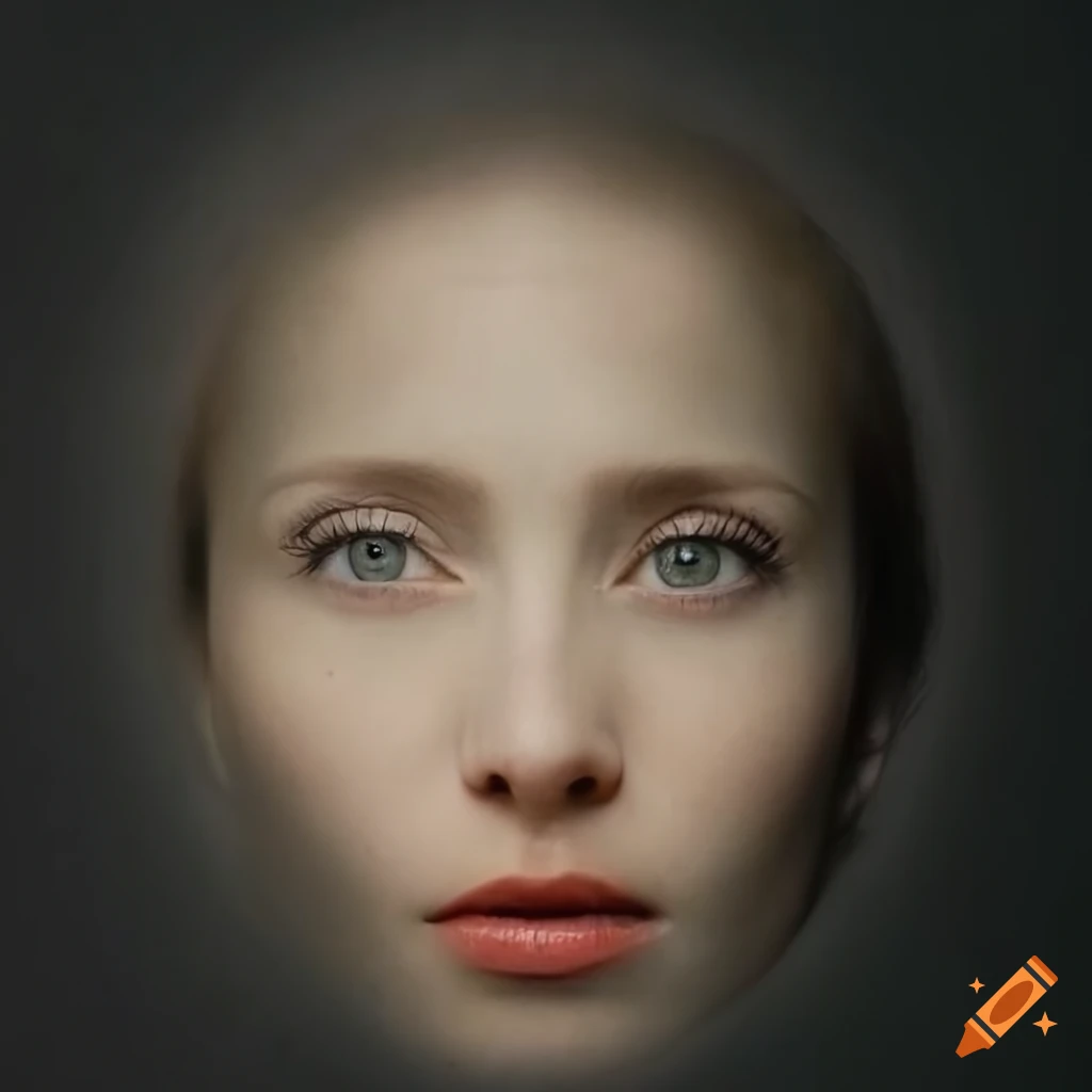 Smiling woman with brown eyes in a glamour photo on Craiyon