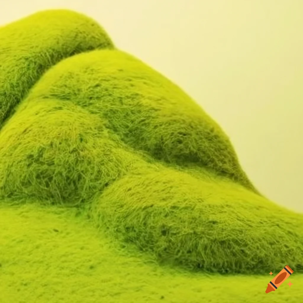Hills made of felt moss