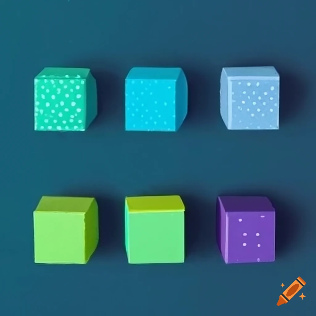 Abstract boxes with colored dots on Craiyon