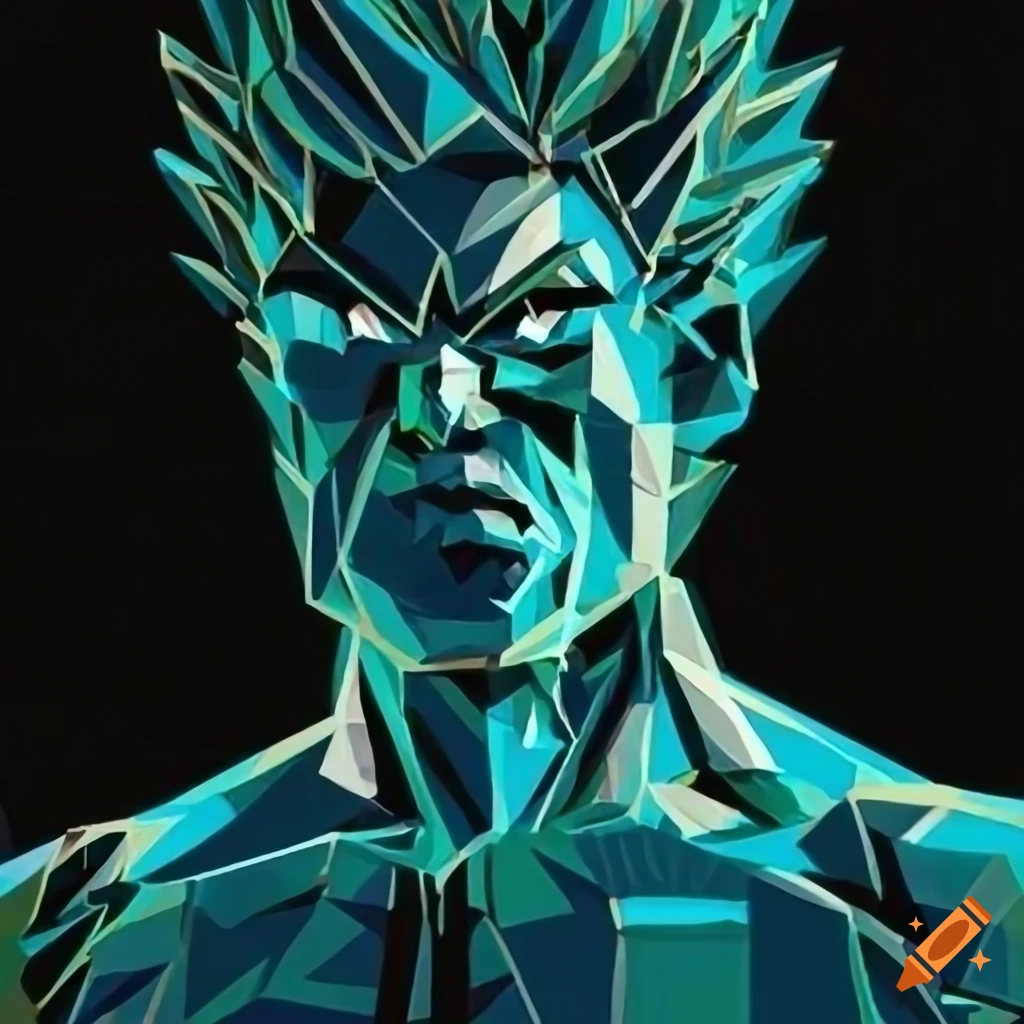 Retro polygon portrait of a super villain on Craiyon