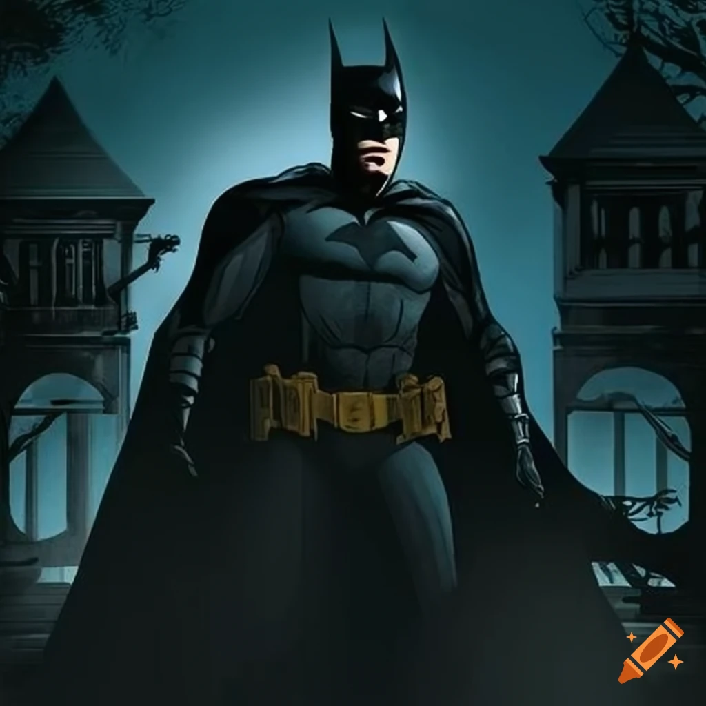 Batman looking up on Craiyon