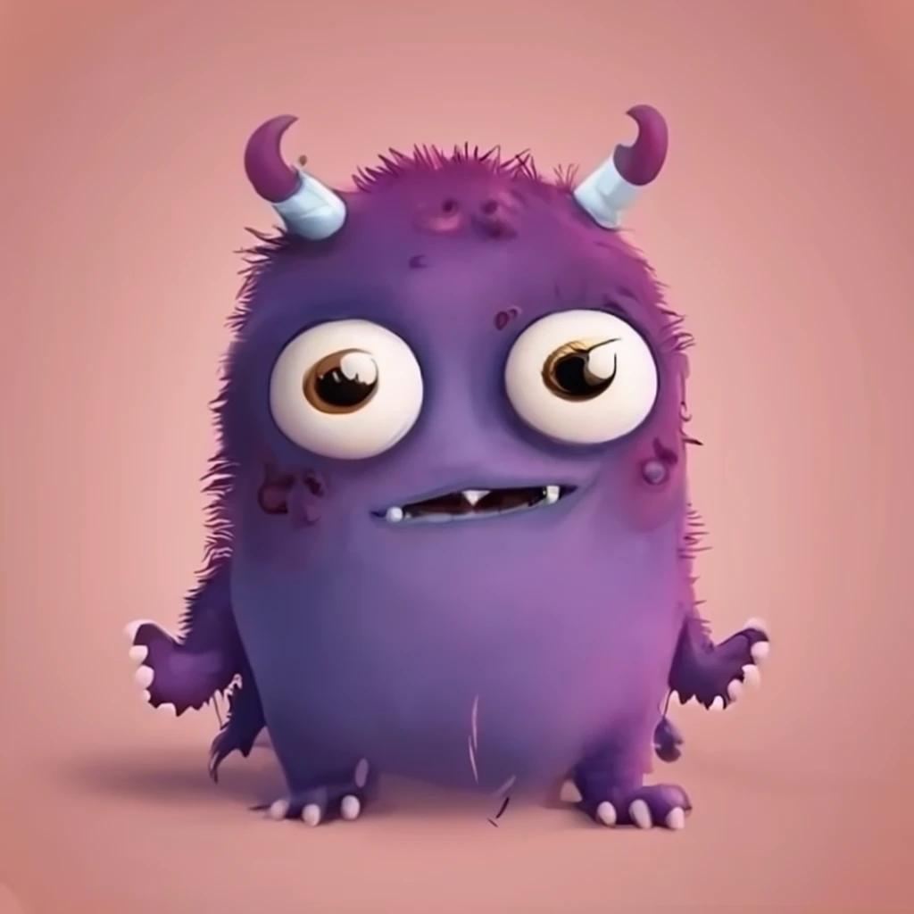 Animated anxiety monsters in a gray world