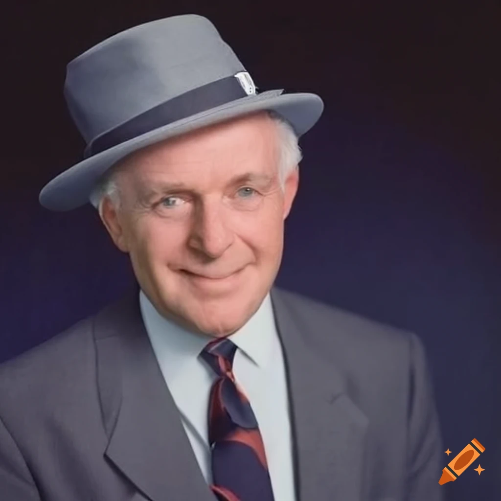 Portrait Of A Senior Politician In A Grey Suit
