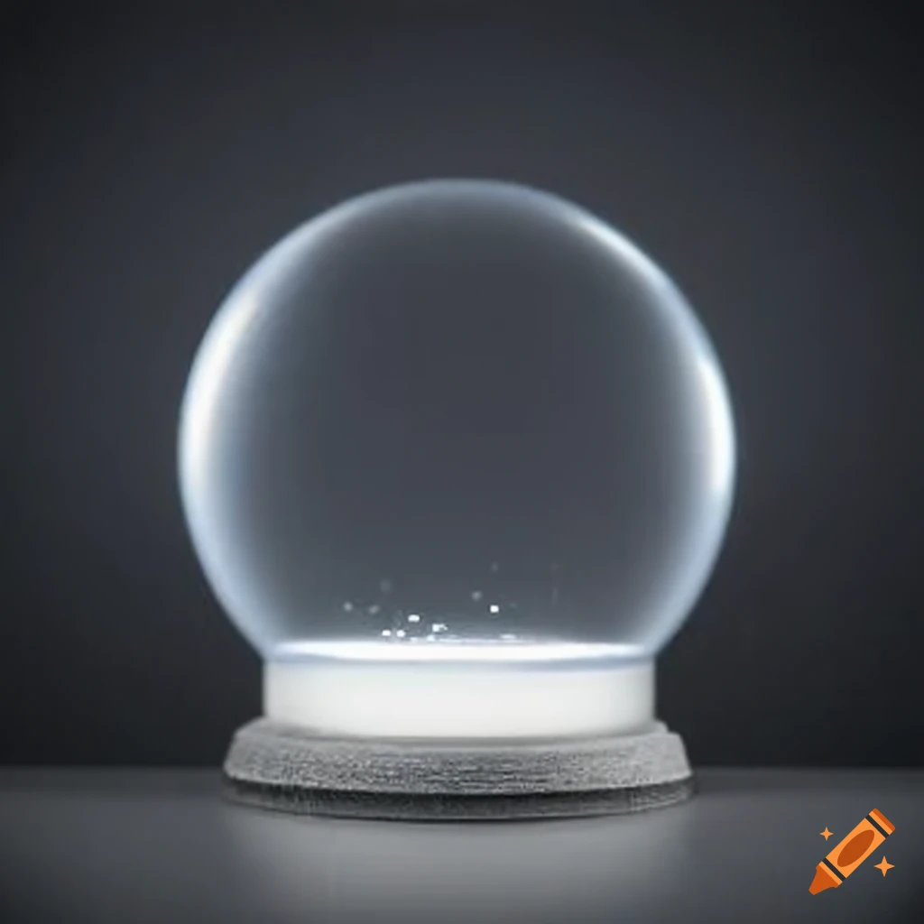 Empty snow globe sculpture