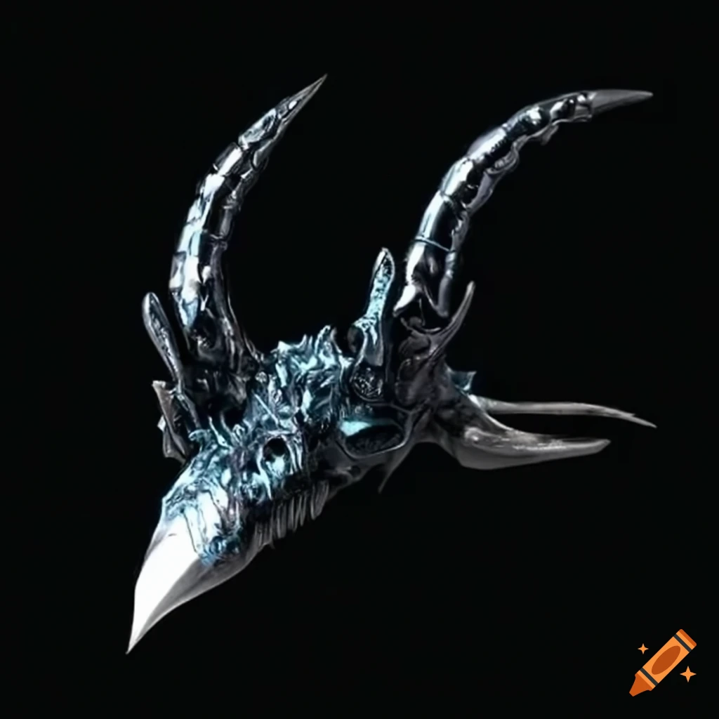 Illustration of chrome demon claws on Craiyon