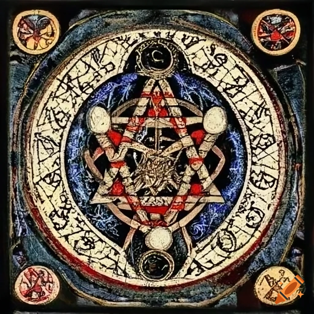 Image of The Devil and Four of Pentacles tarot cards - reversed on Craiyon