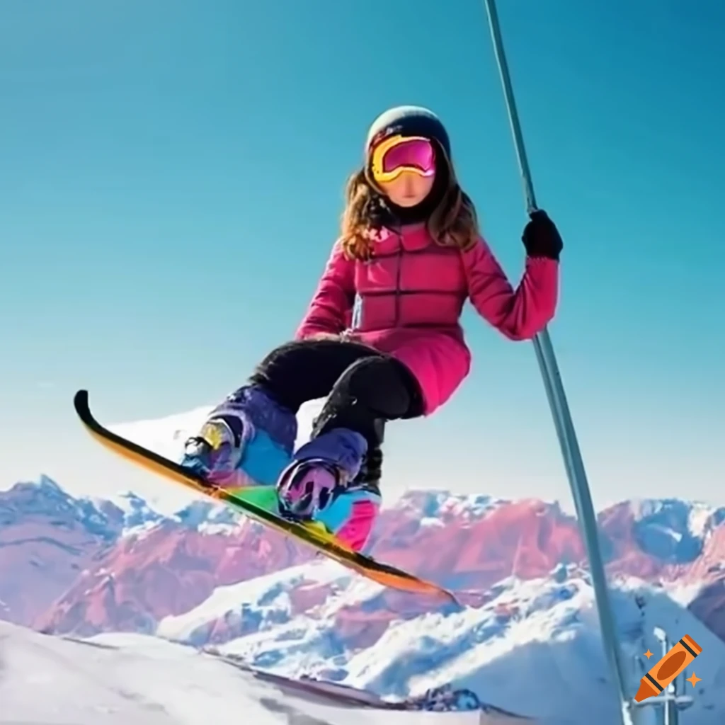 Snowboarding images created on Craiyon