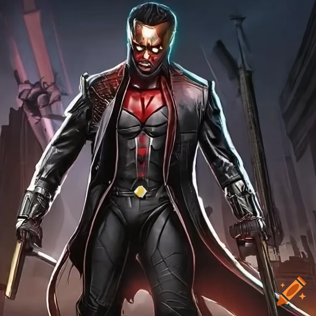 Image of marvel's blade in a high-tech suit