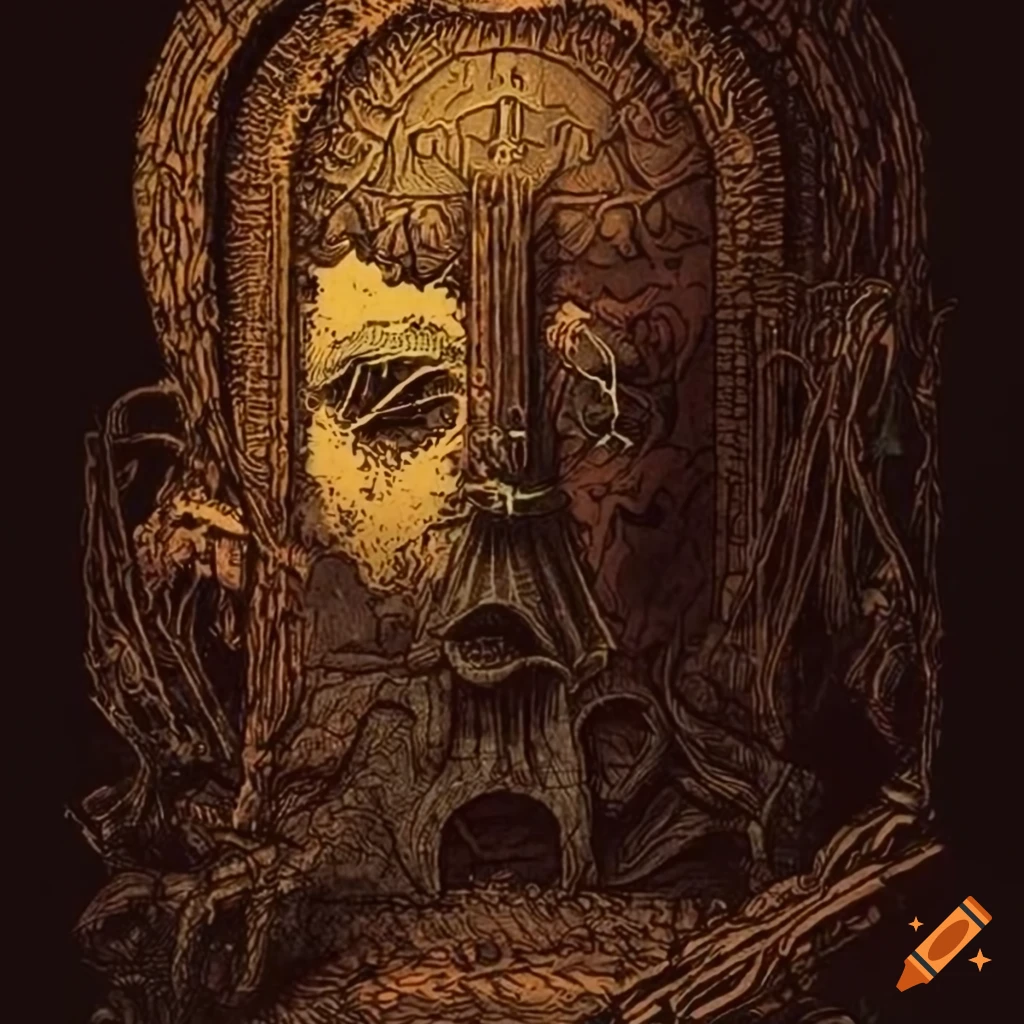 Intricate artwork inspired by Gustav Dore for dungeon synth album on ...