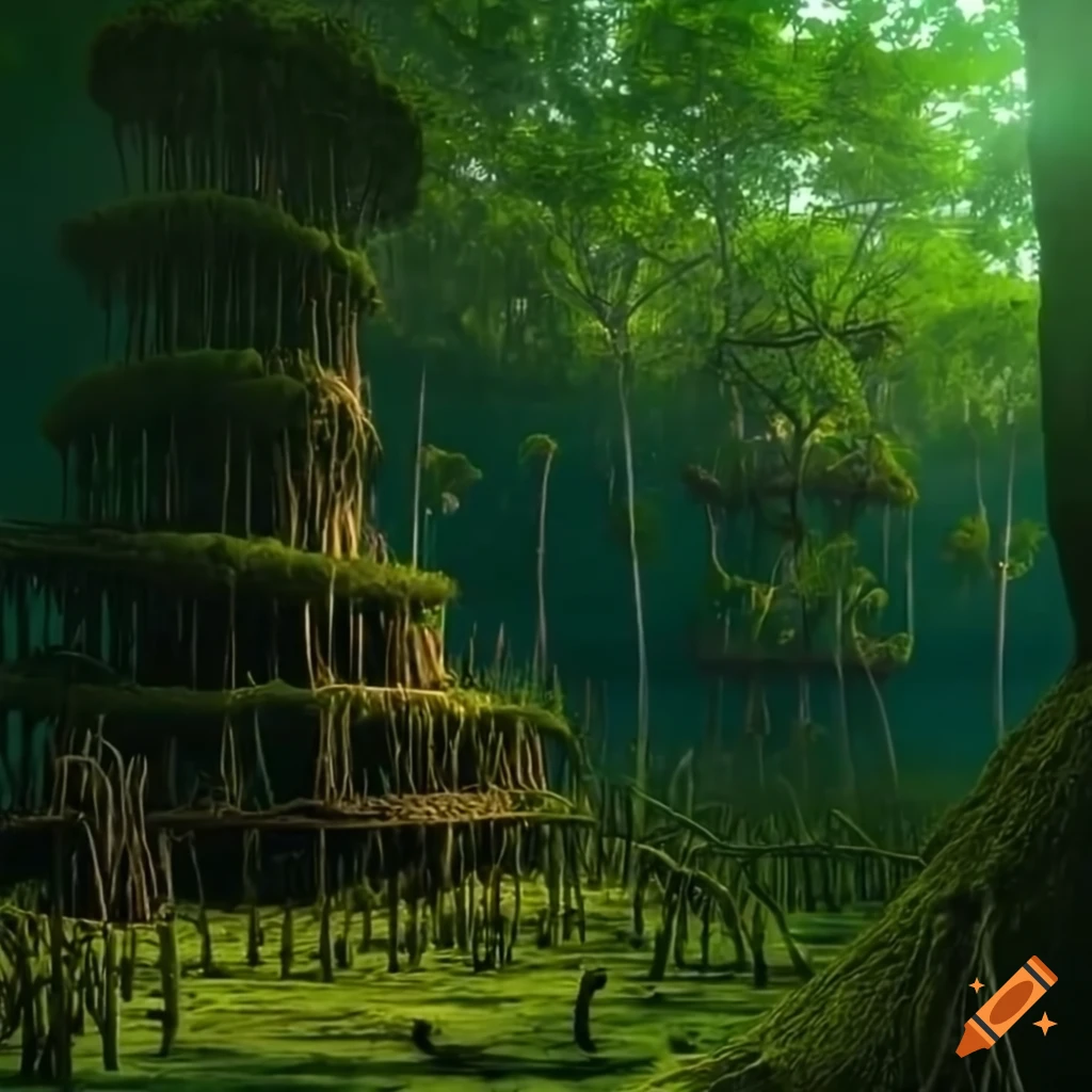 Photorealistic depiction of bayou biome in gta 5 on Craiyon