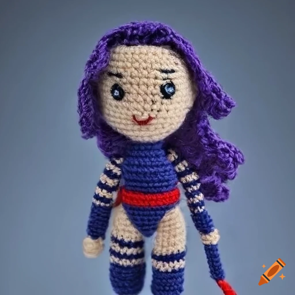 Marvel archangel crochet doll on Craiyon