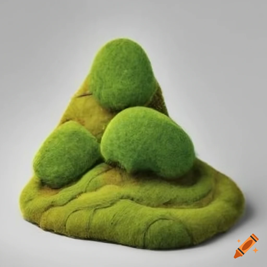 Hills made of felt moss