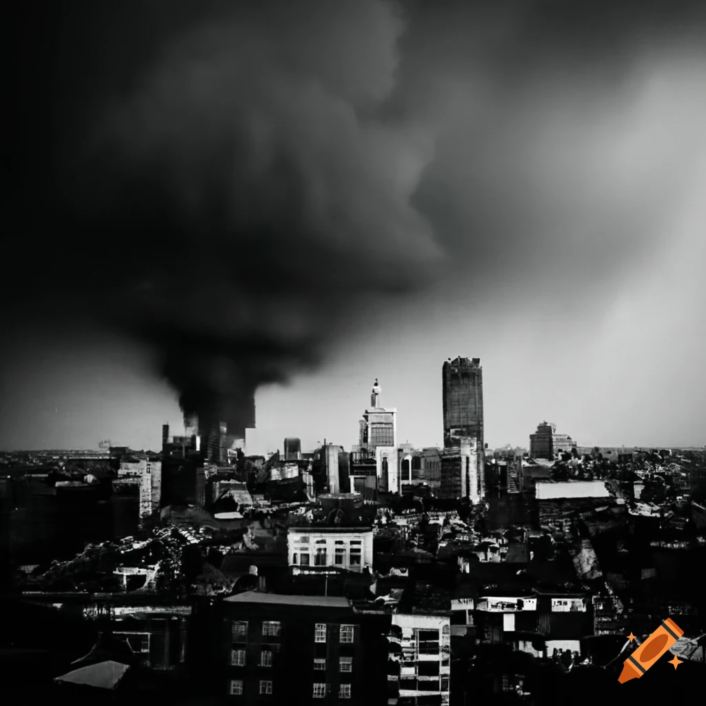 Image of a devastated city