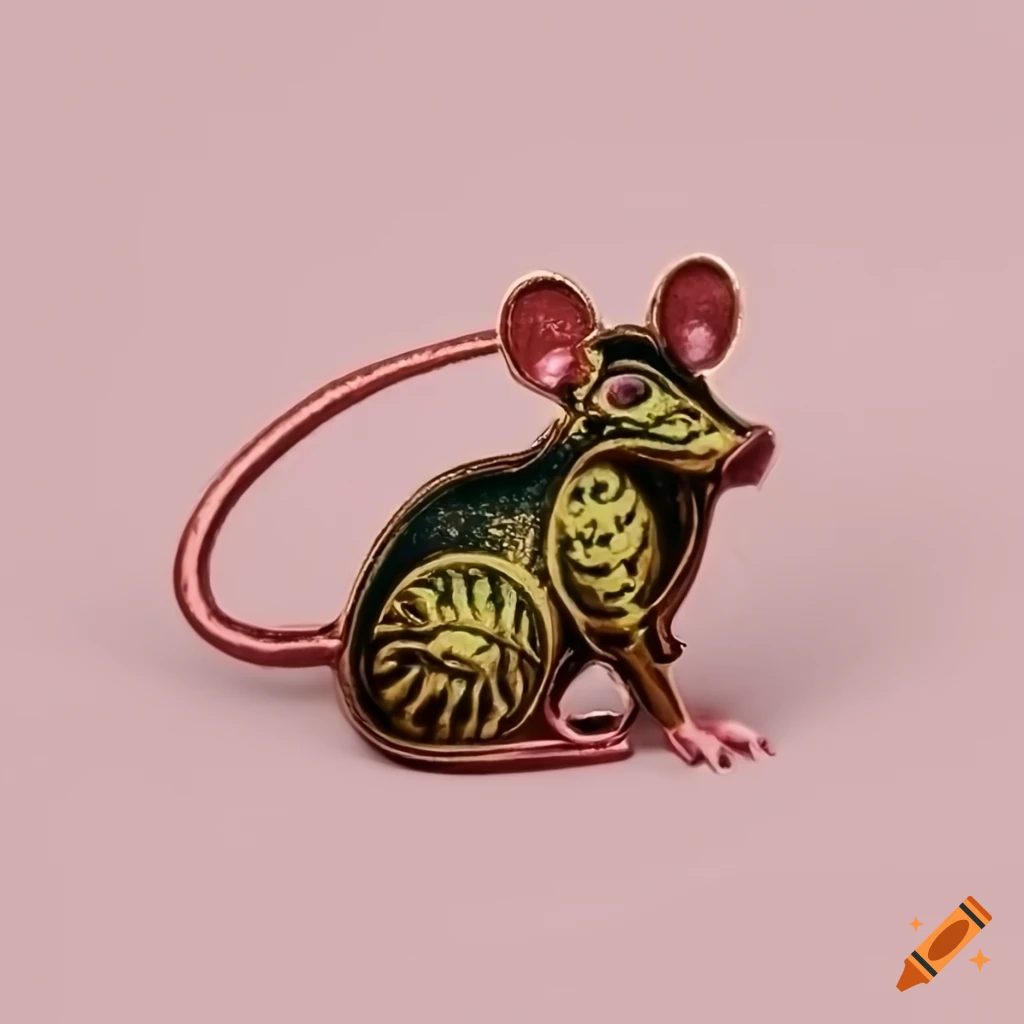 Vintage rat pin