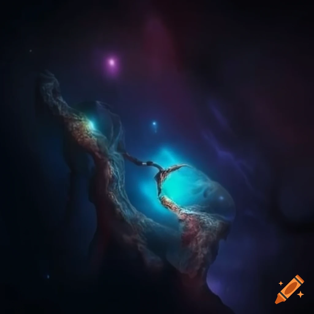 Visual representation of dark matter on Craiyon