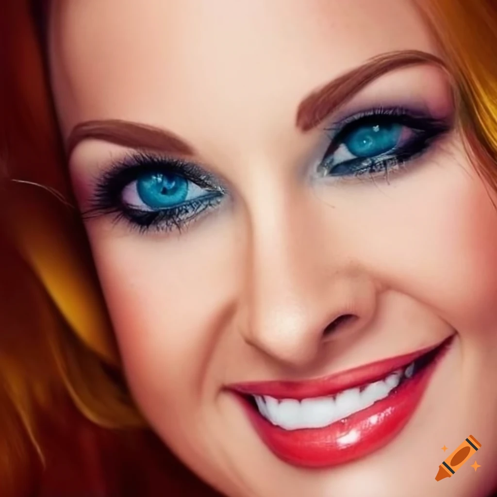 Closeup glamour portrait of nina radcliff