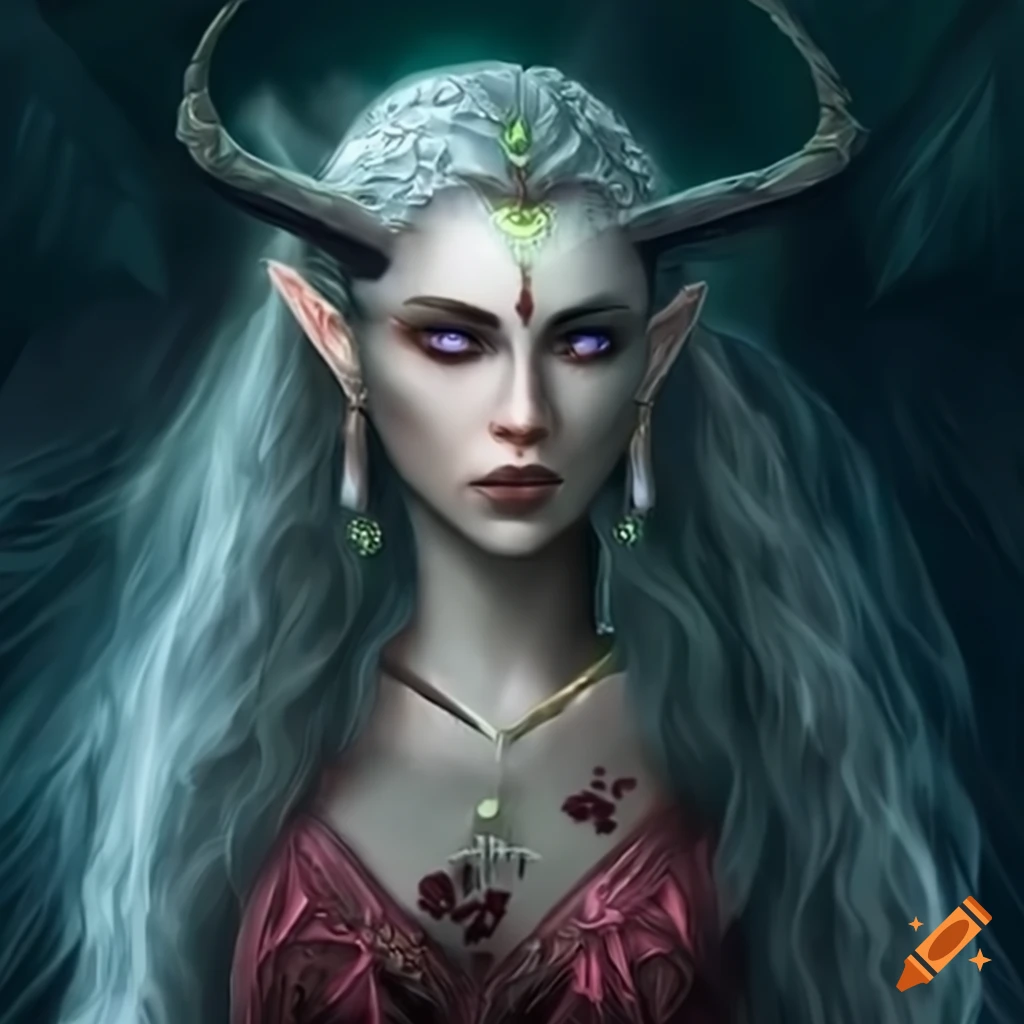 Artwork of Elara, a graceful elven character on Craiyon