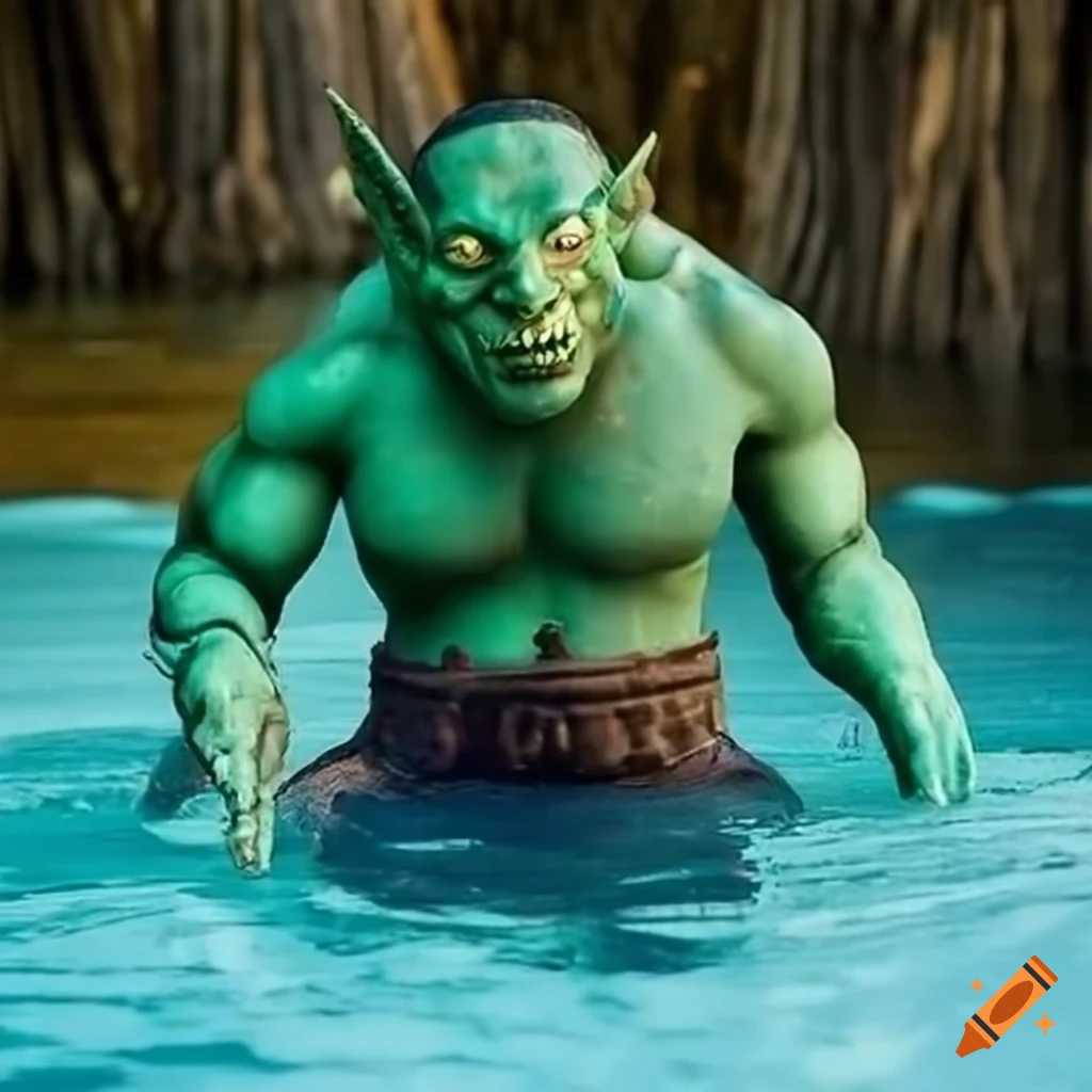 Artistic depiction of a water goblin