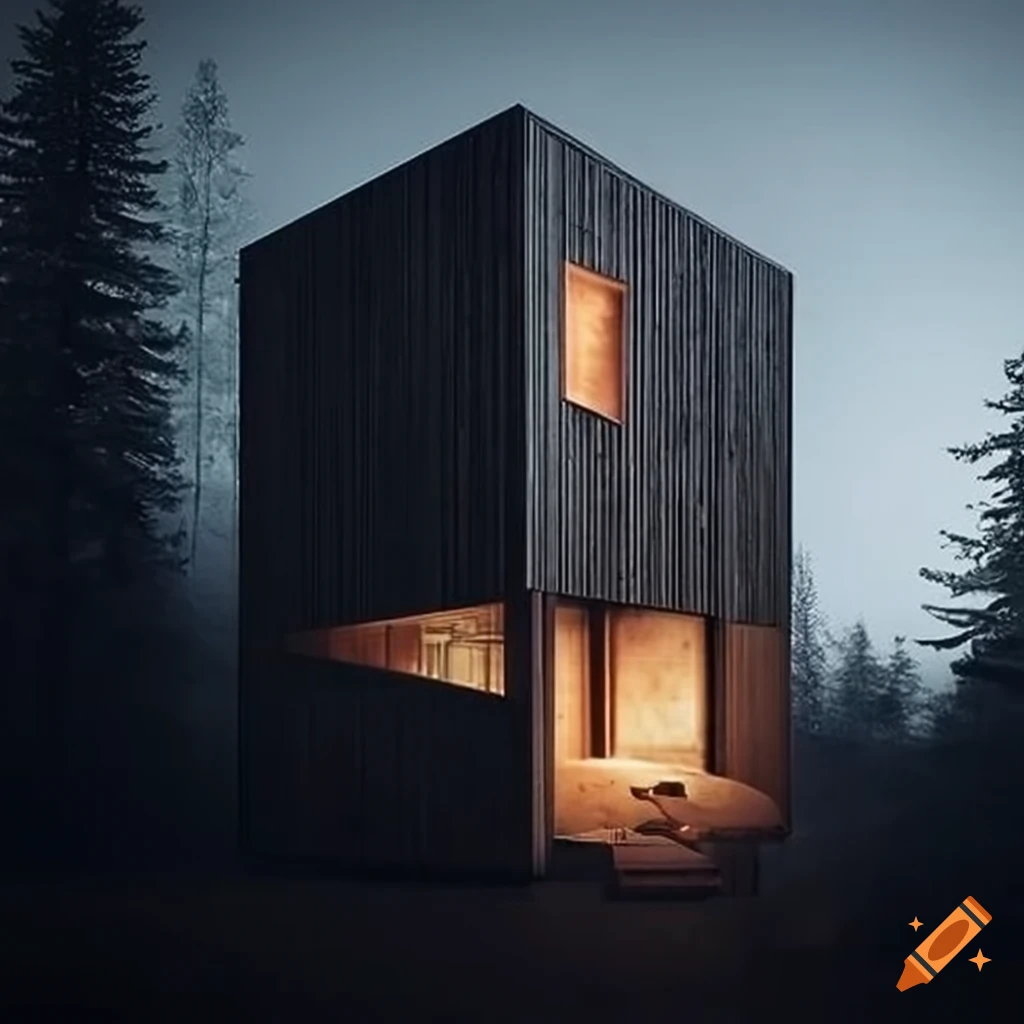 Nordic tower cabin with minimalist design