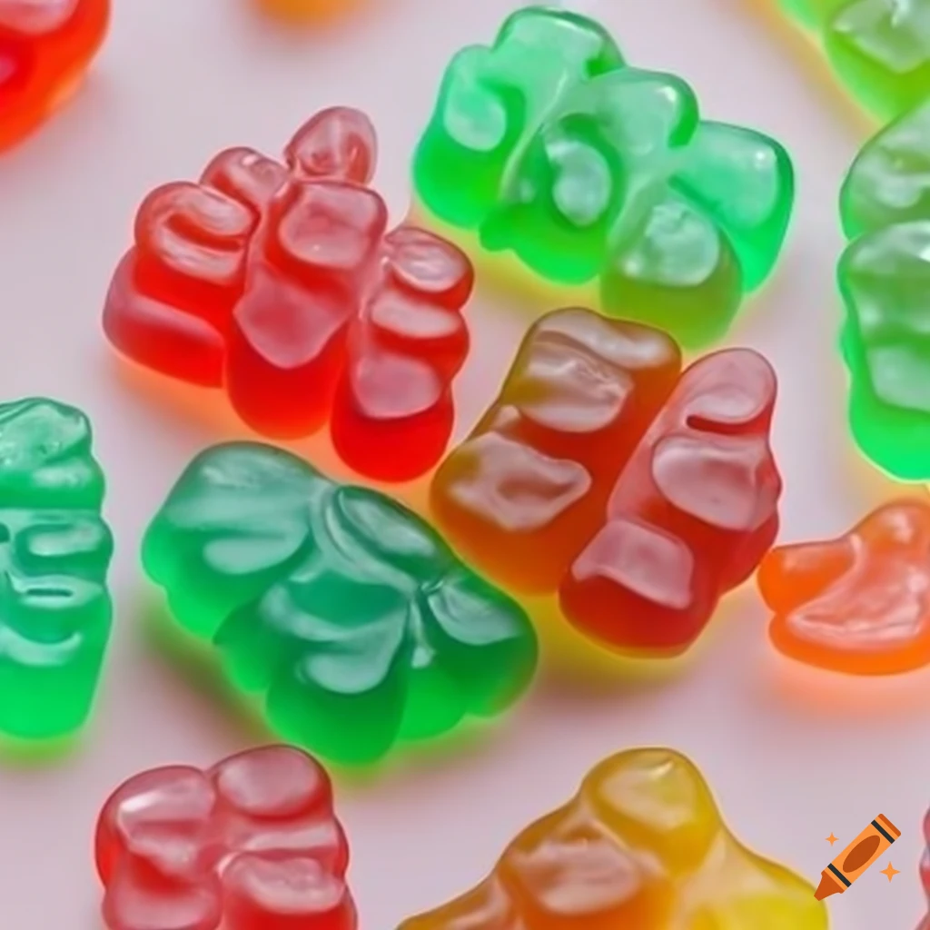 Red and green gummies