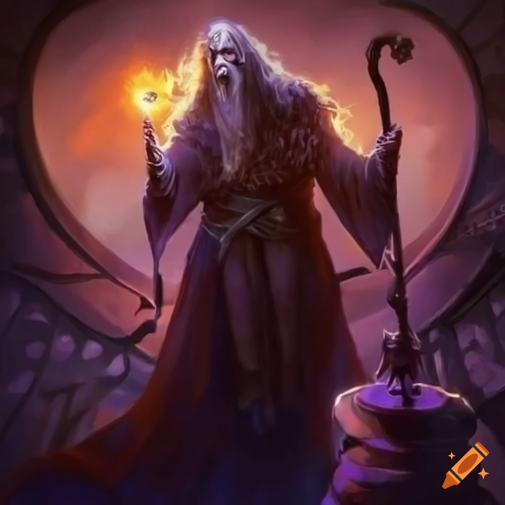 Retro fantasy art of a wizard in the 80s on Craiyon