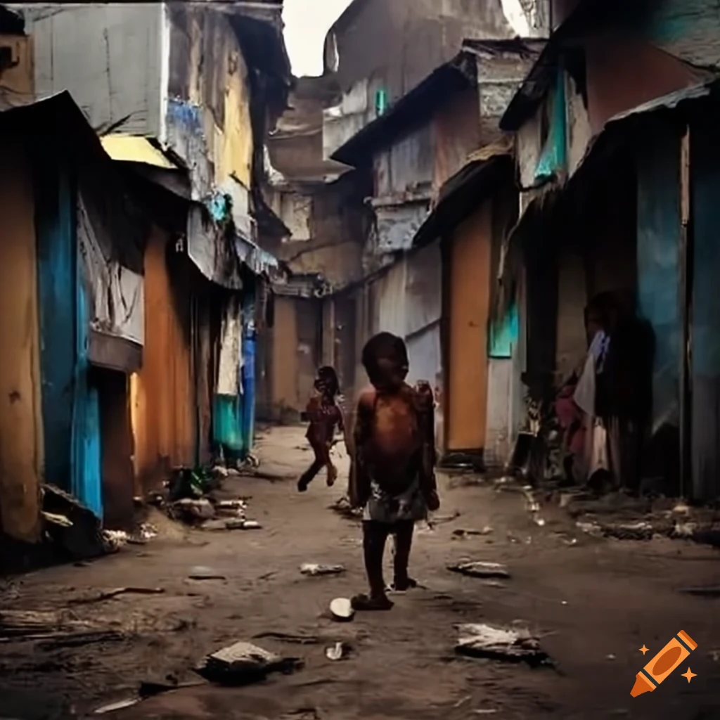 Image of a slum area on Craiyon